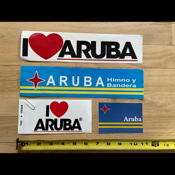 Aruba | Other | I Aruba 2 Flag Bumper 2 Small Stickers | Poshmark